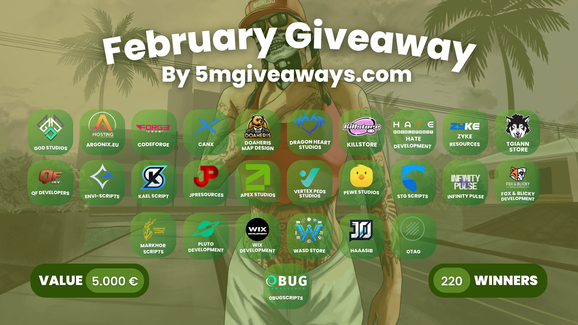 Fivegift - The best fivem giveaway platform