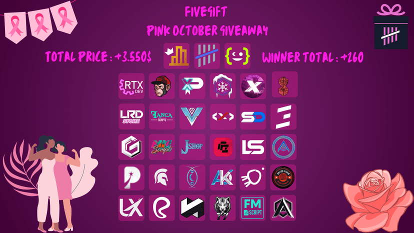 Fivegift - FIvegift Pink October Giveaways 🦩