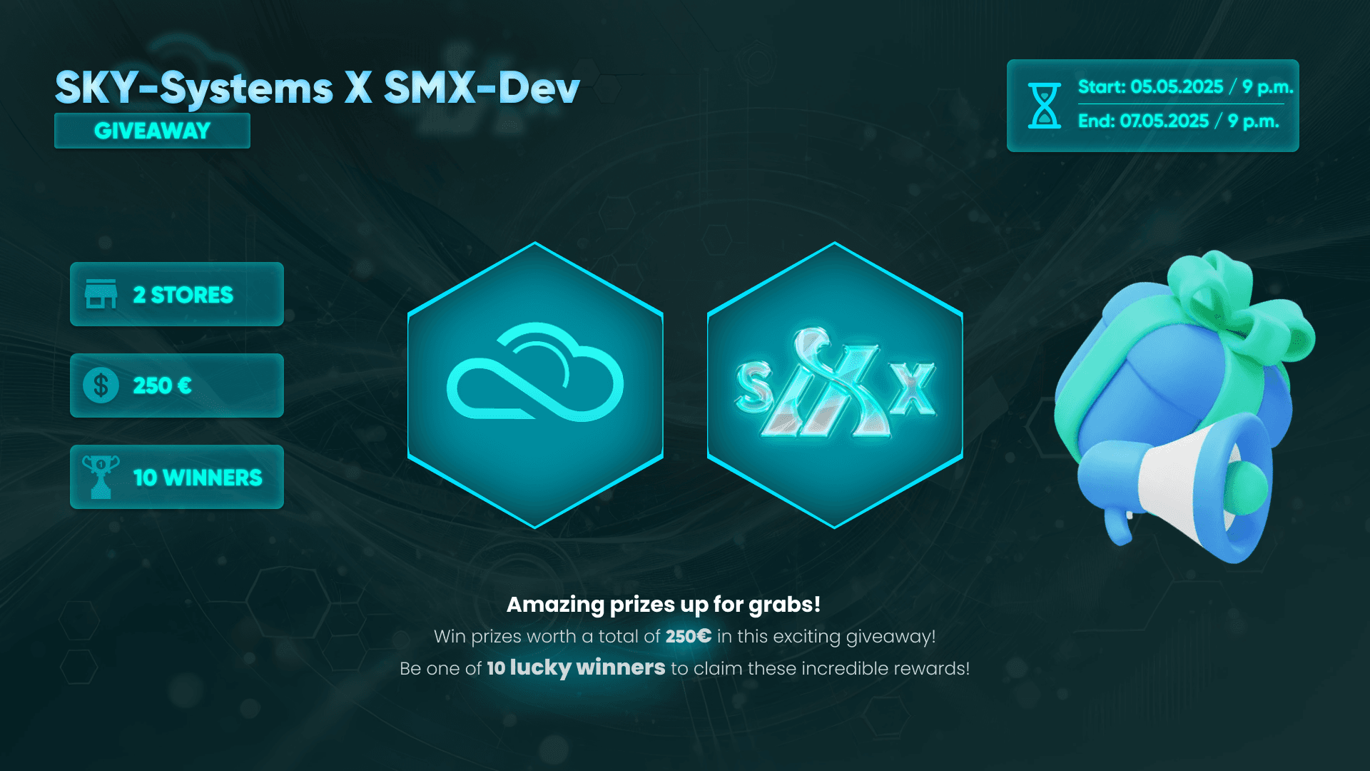 Fivegift - 🎉 SKY-Systems x SMX-Dev Giveaway! 🎉