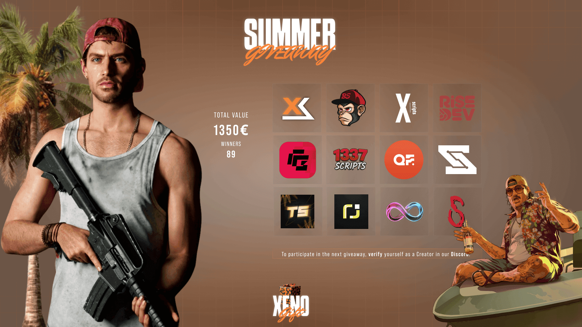 Fivegift - The best fivem giveaway platform