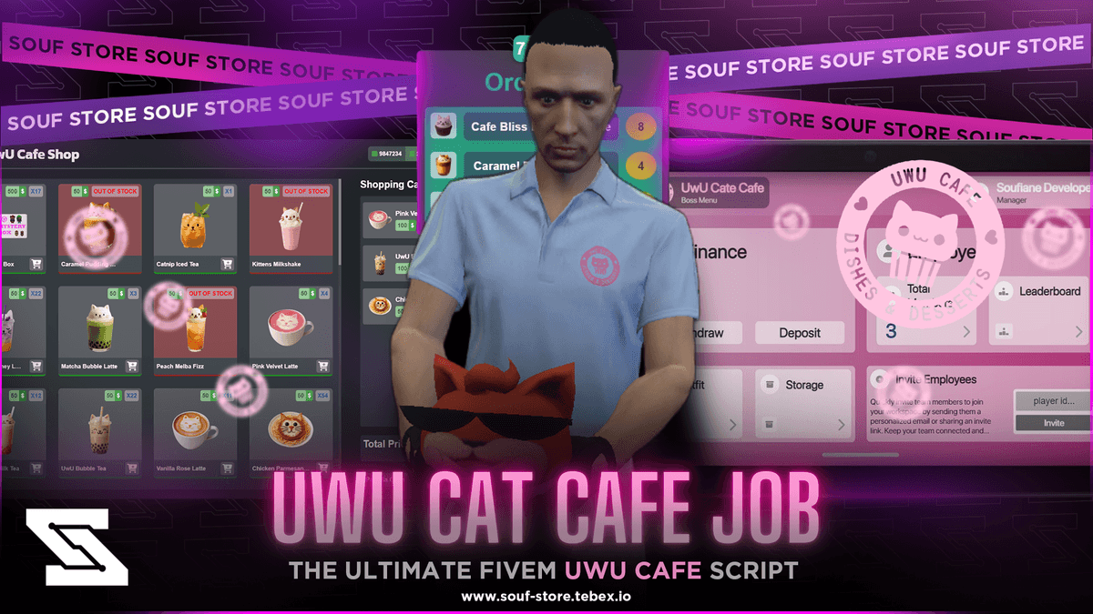 Fivegift - UwU Cat Café Restaurant Job